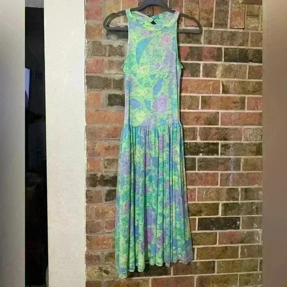 Colours Dress | Dresses | Vintage 9s Colours Dress Green And Purple ...